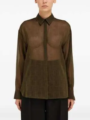 FERRAGAMO Monogram Silk Shirt