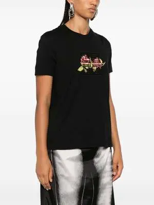 Givenchy 4g Lace Cotton T-shirt - Black
