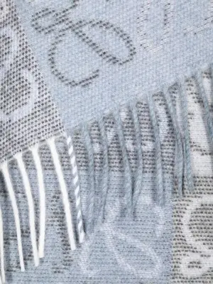 Loewe Anagram-jacquard Wool-blend Scarf