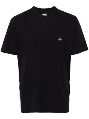 C.P. COMPANY Logo-embroidered T-shirt - Blue