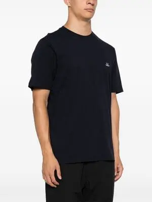 C.P. COMPANY Logo-embroidered T-shirt - Blue