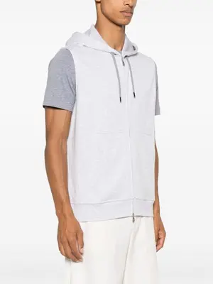 Brunello Cucinelli Zip-up Hoodie - Grey