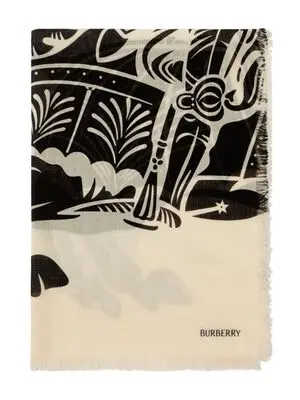 Burberry Ekd Wool Scarf - Neutrals
