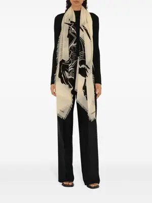 Burberry Ekd Wool Scarf - Neutrals