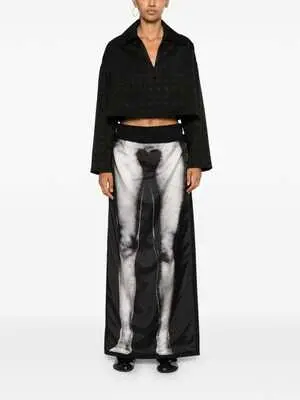 MARINE SERRE Moonogram Jacquard Cropped Top