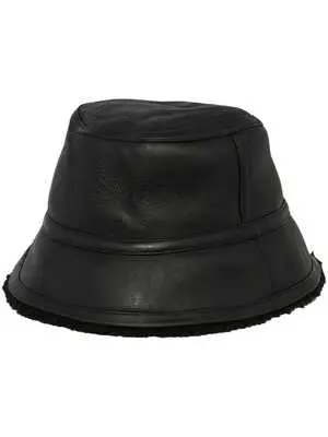 YVES SALOMON Curly Bucket Hat - Black