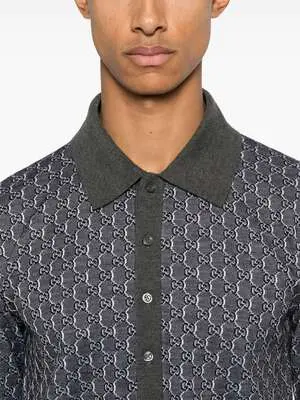 Gucci Gg Shadow Knitted Polo Shirt