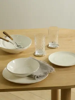 Brunello Cucinelli Set Of Two Glazed Ceramic Plates - White