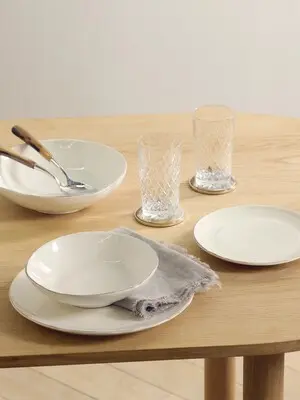 Brunello Cucinelli Set Of Two Glazed Ceramic Plates - White