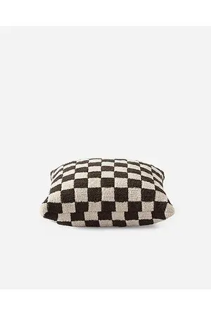 Free People Sunday Citizen Checkerboard Throw Pillow - Mocha