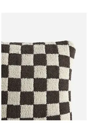 Free People Sunday Citizen Checkerboard Throw Pillow - Mocha