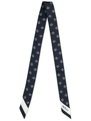 Mulberry Small Tree-print Scarf - Blue