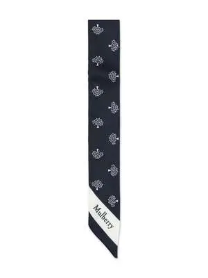 Mulberry Small Tree-print Scarf - Blue