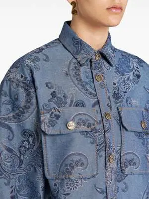 Etro Jacquard Denim Overshirt
