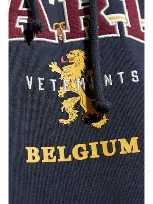 Vetements Logo Embroidered Hoodie