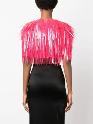 Sportmax Fringed Cropped Top