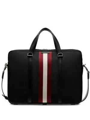 Bally Stripe-detail Laptop Bag - Black
