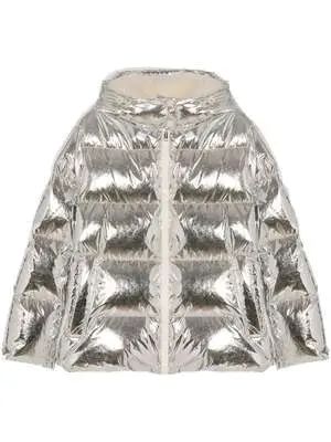 YVES SALOMON Metallic-finish Padded Coat