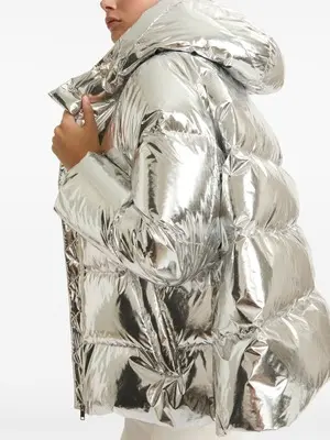 YVES SALOMON Metallic-finish Padded Coat