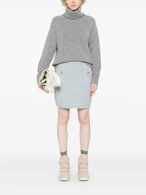 ALLUDE Marl-knit Mini Skirt
