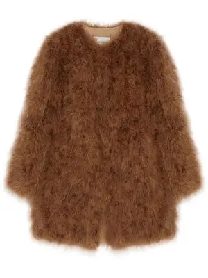 YVES SALOMON Feather-detailing Coat