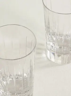 Christofle Iriana Set Of Two Crystal Highball Glasses