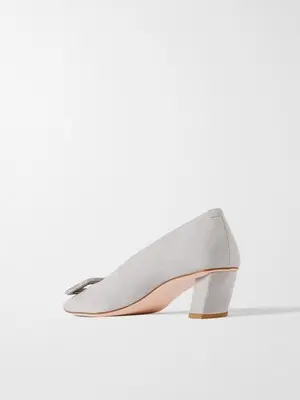 ROGER VIVIER Belle Vivier 45 Suede Pumps - Gray