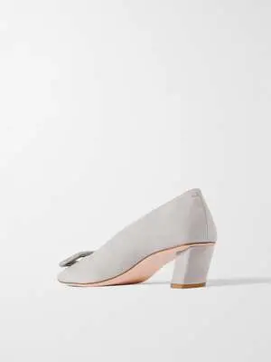 ROGER VIVIER Belle Vivier 45 Suede Pumps - Gray