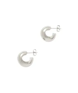 LIÉ STUDIO The Simone Hoop Earrings - Silver
