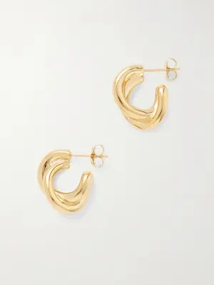 Lié Studio The Diana -plated Hoop Earrings - Gold
