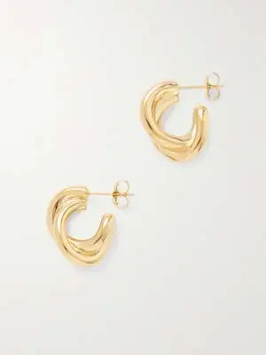 Lié Studio The Diana -plated Hoop Earrings - Gold