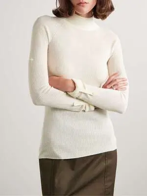 Unknown Sasuphi Lupetto Ribbed Cashmere And Silk-blend Sweater