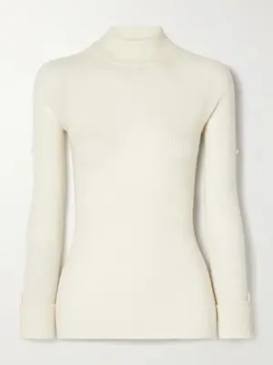 Unknown Sasuphi Lupetto Ribbed Cashmere And Silk-blend Sweater