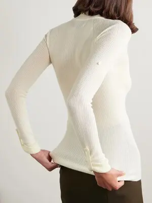 Unknown Sasuphi Lupetto Ribbed Cashmere And Silk-blend Sweater