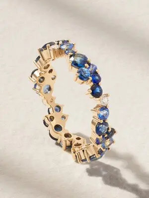 SYDNEY EVAN 14-karat Gold Sapphire And Diamond Eternity Ring - Blue