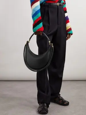 Bottega Veneta Hula Hoop Medium Leather Shoulder Bag