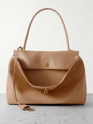 Balenciaga Rodeo Large Leather Shoulder Bag - Neutrals