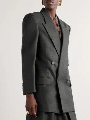 Saint Laurent Double-breasted Cashmere-twill Blazer