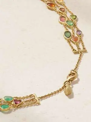 PIPPA SMALL 18-karat Gold -stone Necklace