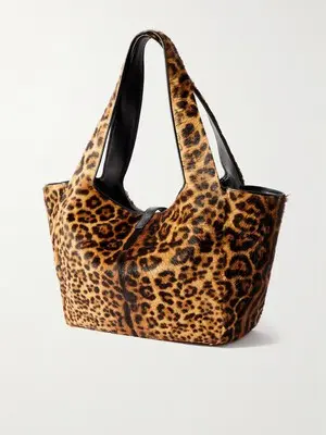 Saint Laurent Le 5 À 7 Bea Leopard-print Calf Hair Tote - Animal Print