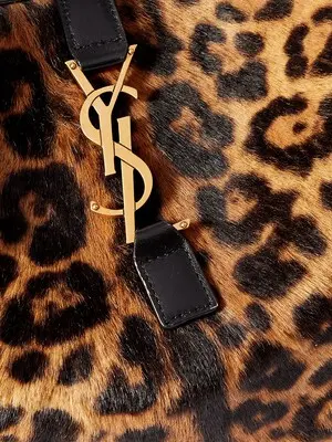 Saint Laurent Le 5 À 7 Bea Leopard-print Calf Hair Tote - Animal Print