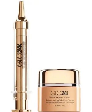GLO24K Eye Care Set With Our 24k Instant Facelift Cream & Eye Cream - No Color