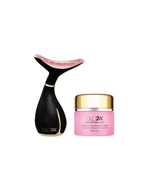 GLO24K Neck & Face Led Beauty Massager +collagen Neck Cream - No Color
