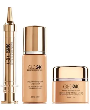 GLO24K Eye Care Set With Our 24k Instant Facelift Cream - No Color