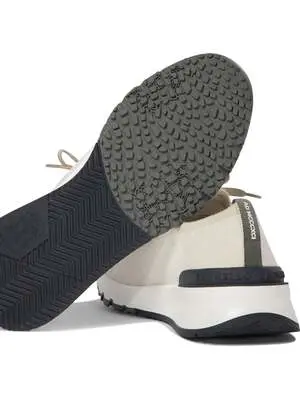 Brunello Cucinelli Cotton Chiné Knit Sneakers