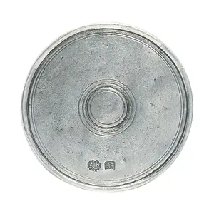 MATCH Round Coaster, Pair - Pewter