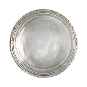 MATCH Scallop Rimmed Bottle Coaster - Pewter