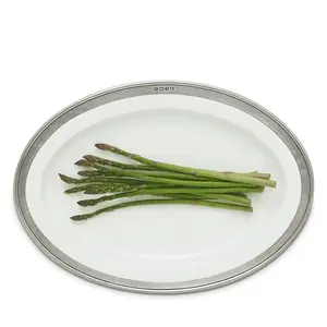 MATCH Convivio Small Oval Serving Platter - Pewter/white
