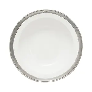 MATCH Convivio Small Round Serving Bowl - Pewter/white