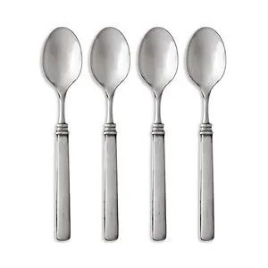 MATCH Gabriella Espresso Spoon, Set Of 4 - Pewter